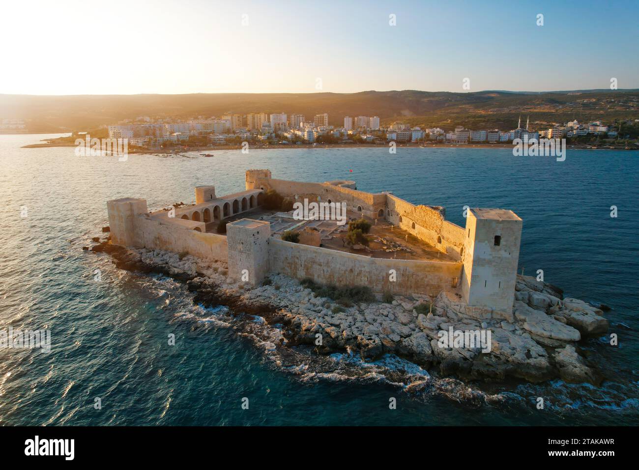 Maiden's castle (kizkalesi) Mersin, Turkey. Aerial view of the maiden's ...
