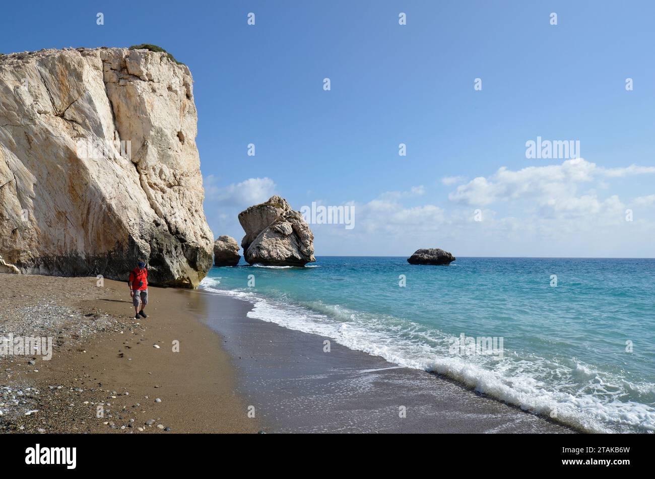 Episkopi, Cyprus - September 27, 2023: unidentified tourist on beach of ...