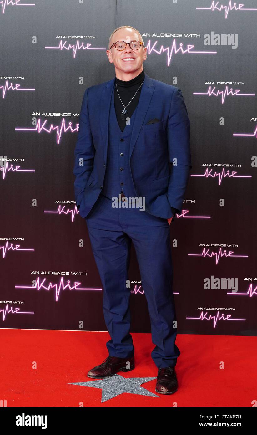 Robert Rinder attending An Audience With Kylie at the Royal Albert Hall ...