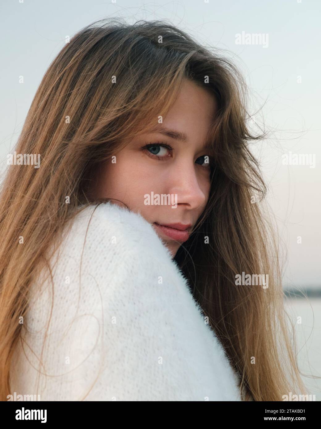 Portrait attractive dreamy peaceful hi-res stock photography and images ...