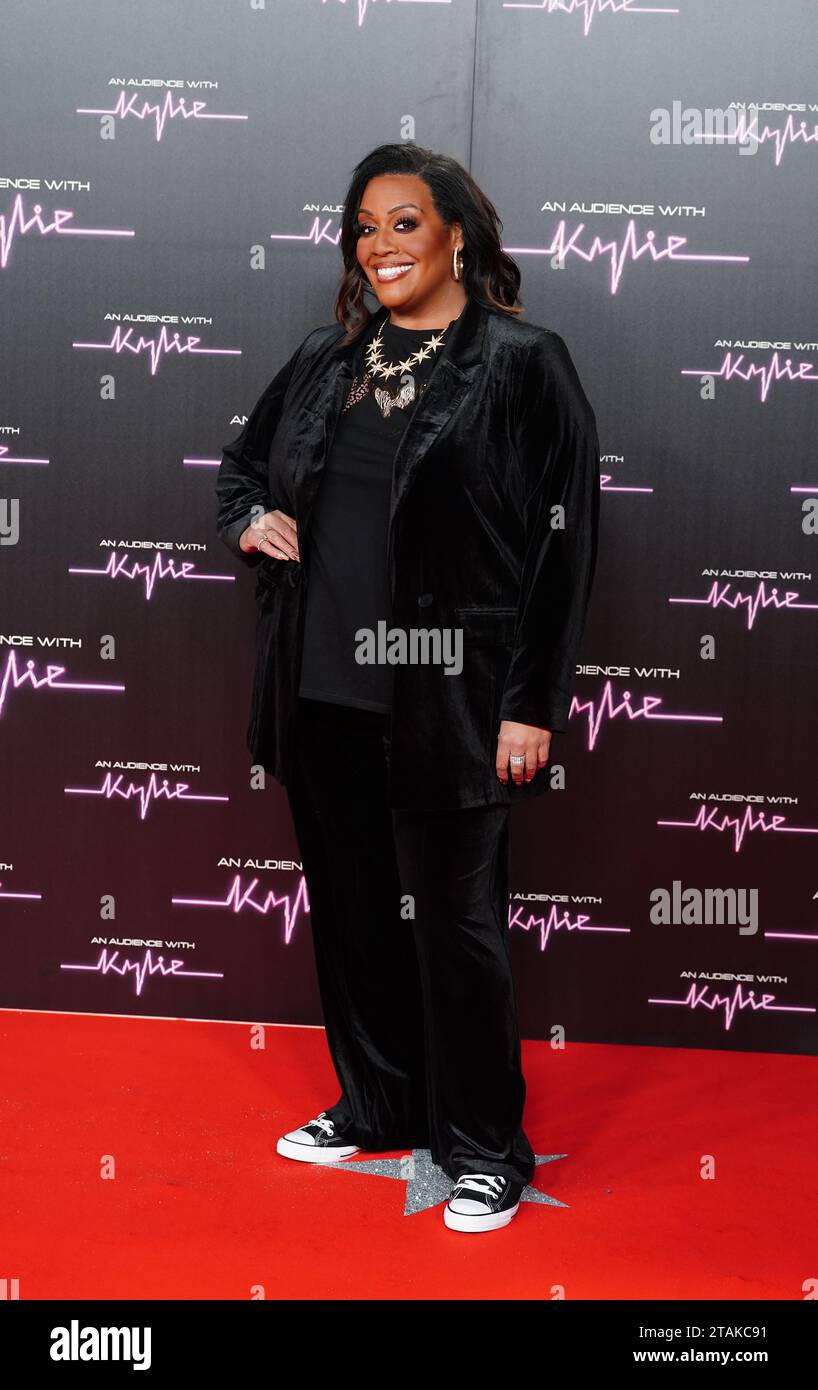 Alison Hammond attending An Audience With Kylie at the Royal Albert ...