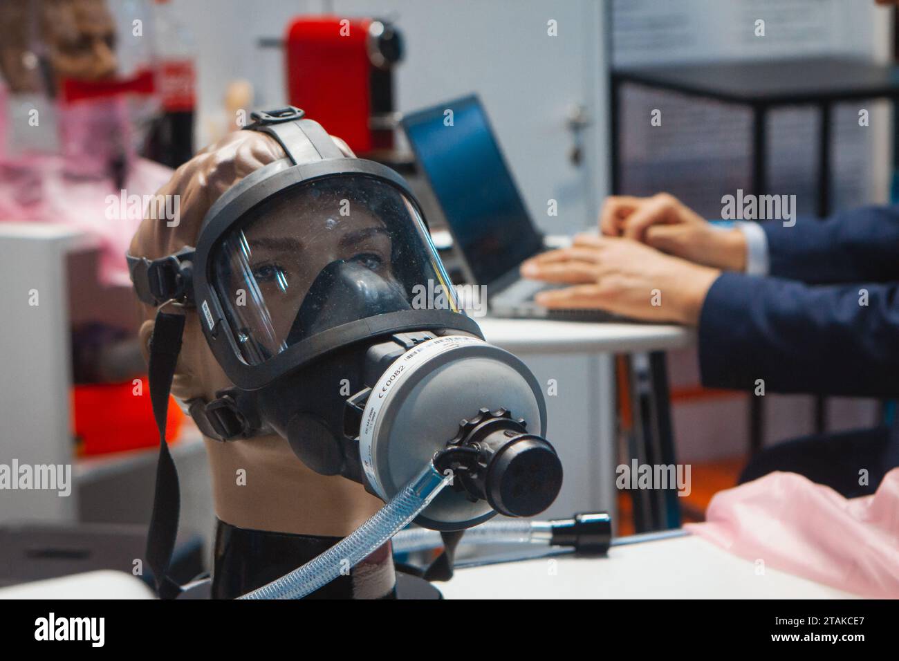 Nuclear mask during 5th edition of the world nuclear exhibition WNE ...