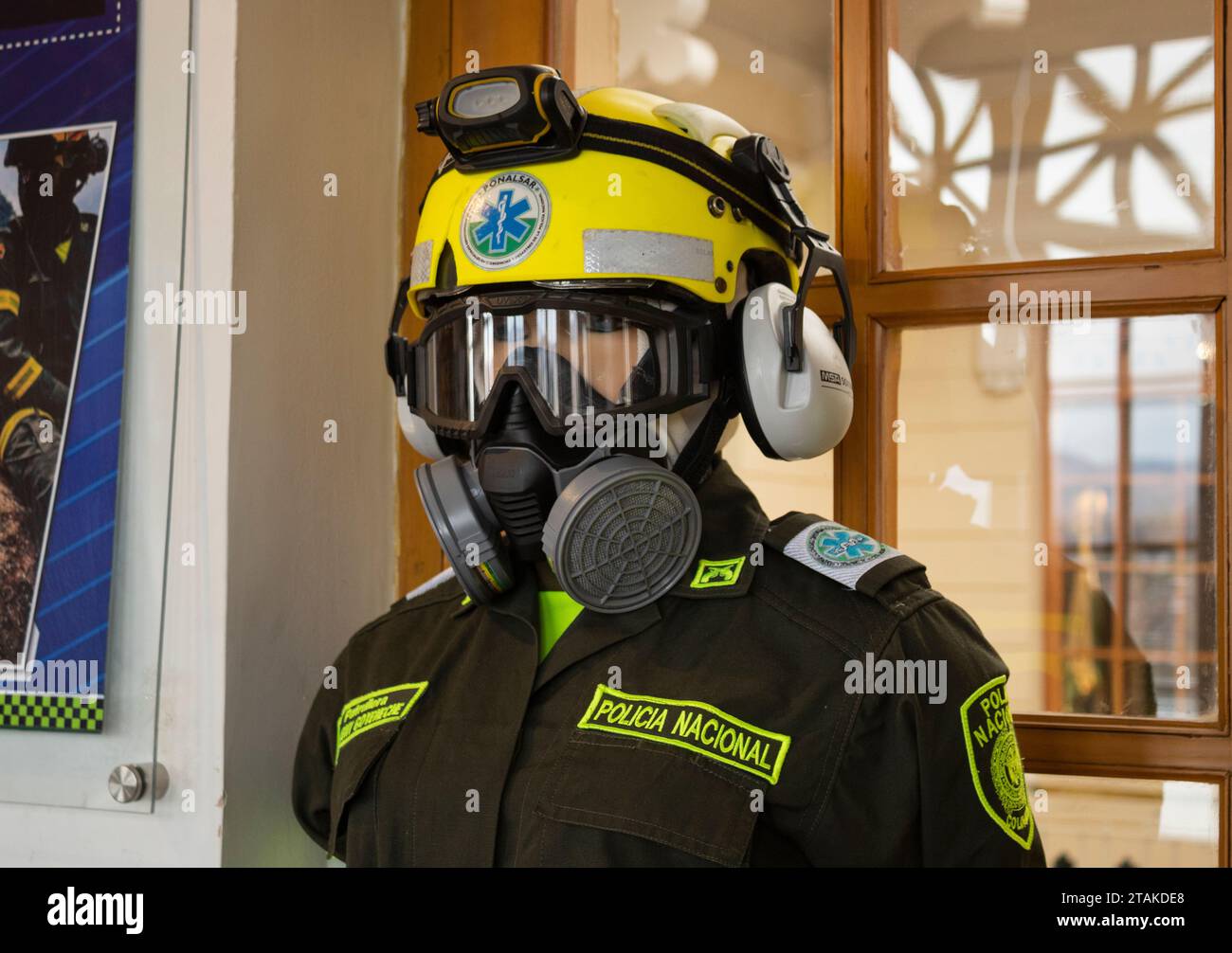 Colombian Emergency and disaster police team suit at colombian police ...
