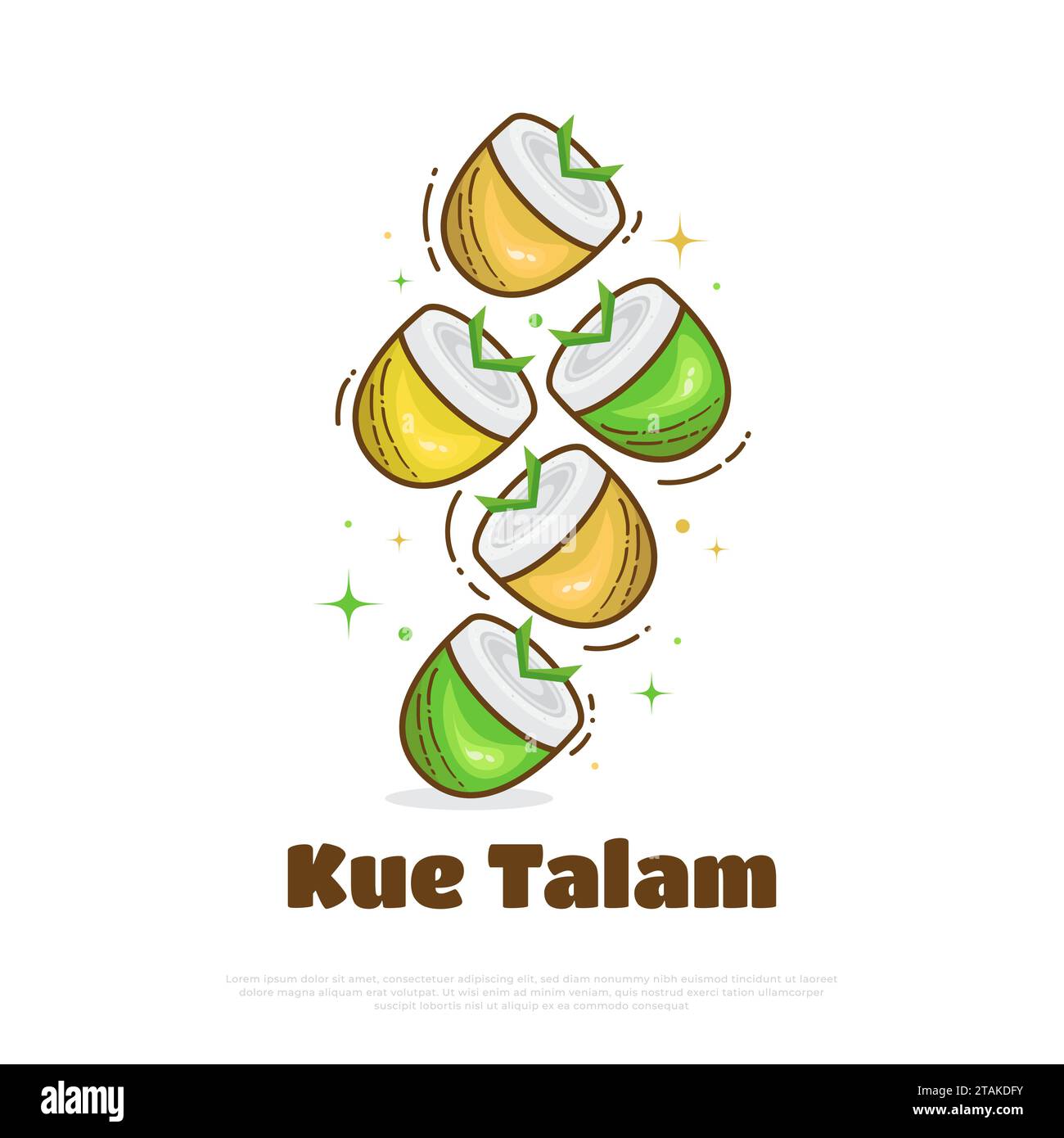 Kue Talam, Indonesian Traditional Cake Made from Rice Flour and Coconut ...