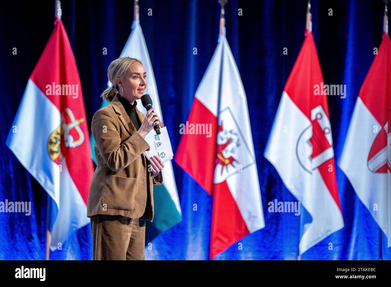 Vienna, Vienna, Austria. 1st Dec, 2023. Moderation by NADJA BERNHARD at ...