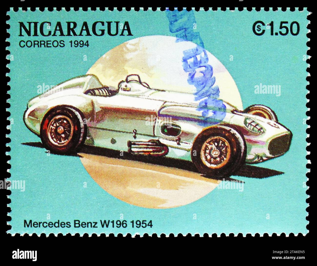 MOSCOW, RUSSIA - NOVEMBER 17, 2023: Postage stamp printed in Nicaragua ...