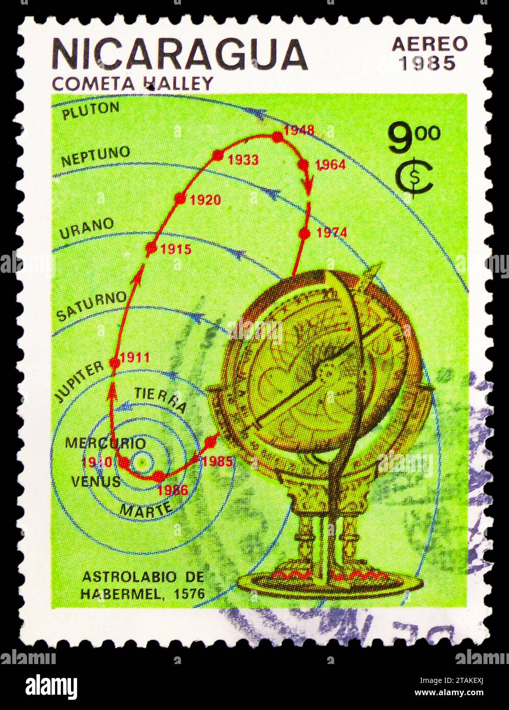 MOSCOW, RUSSIA - NOVEMBER 17, 2023: Postage stamp printed in Nicaragua ...