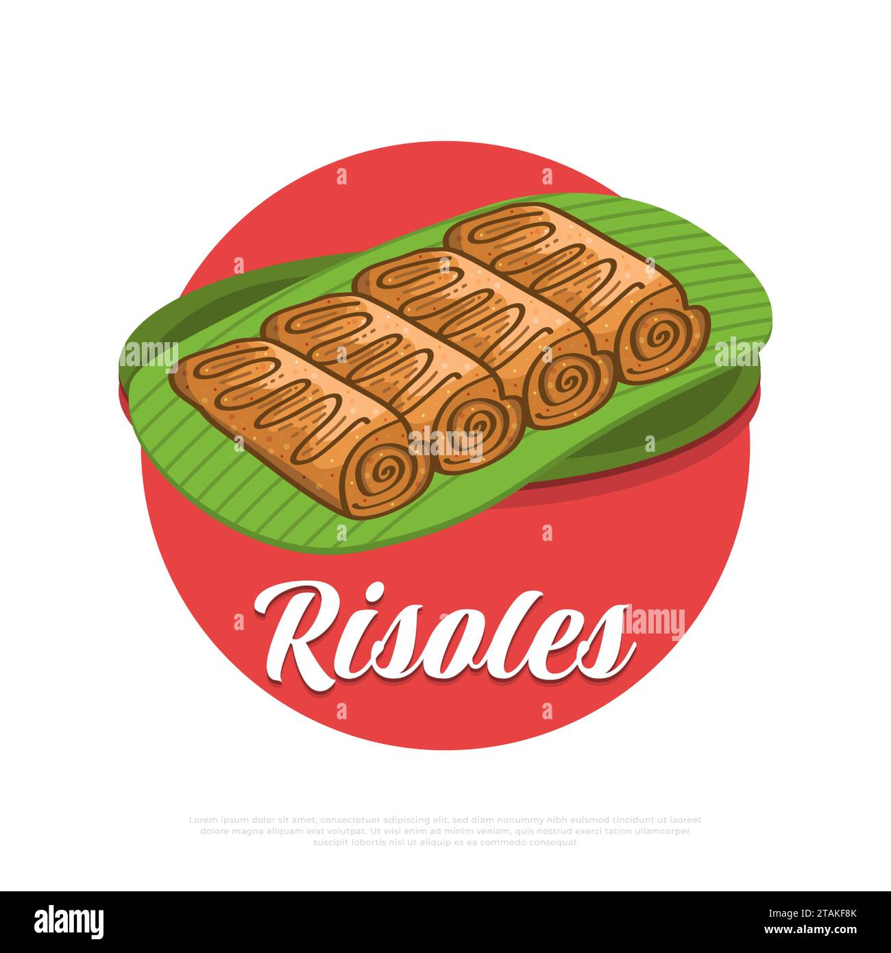 Risoles Vector Illustration. Fried Spring Rolls, Delicious Traditional ...