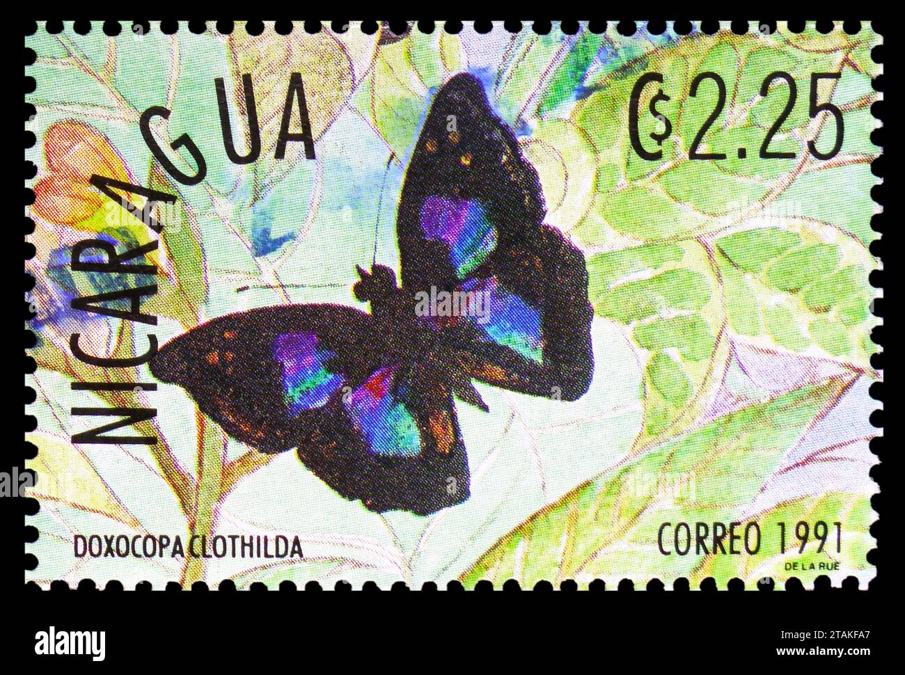 MOSCOW, RUSSIA - NOVEMBER 17, 2023: Postage stamp printed in Nicaragua ...