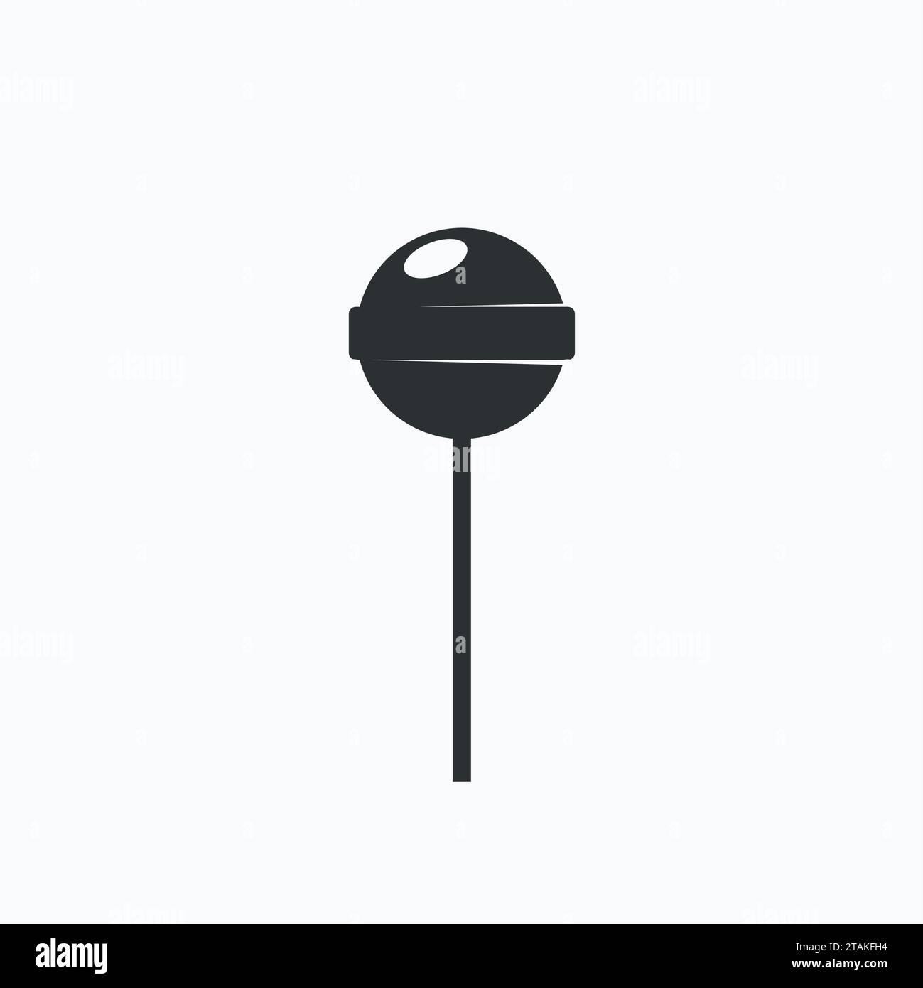Lollipop Icon Black Isolated On White Background In Flat Style Stock Vector Image And Art Alamy