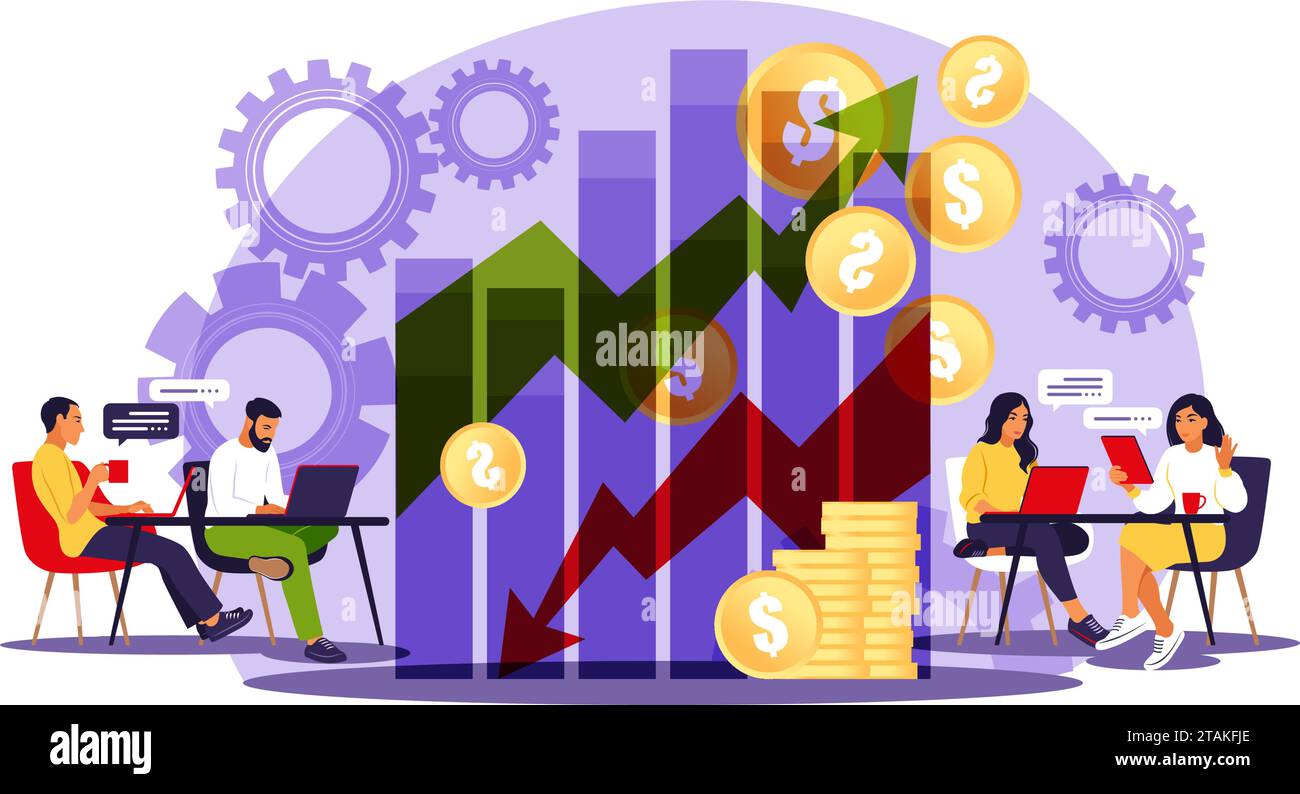 Sales managers. Growth chart. Sales growth sales promotion and ...
