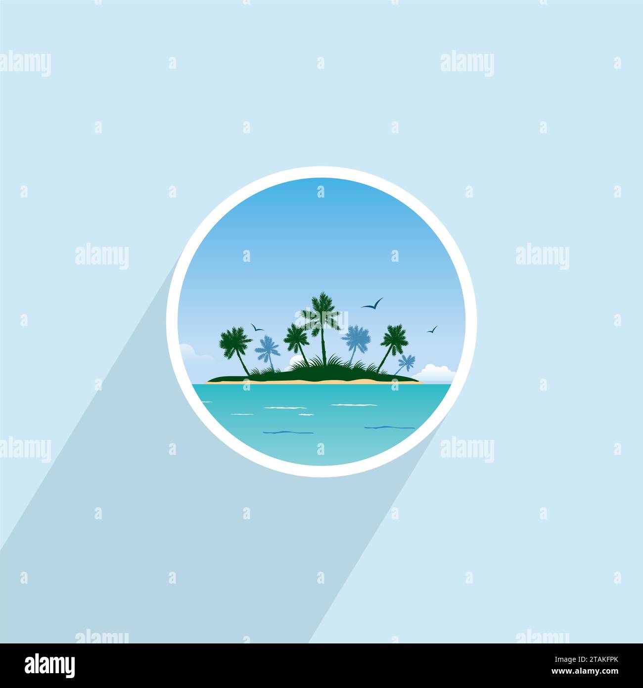 Blue vector round sea Stock Vector Images - Alamy