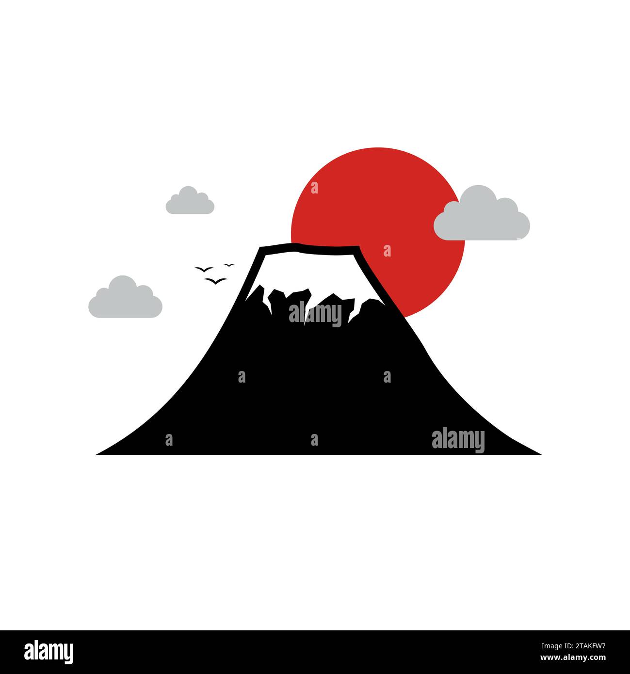 Japan and Fuji Mountain, Travel Landmark. Vector illustration Stock ...