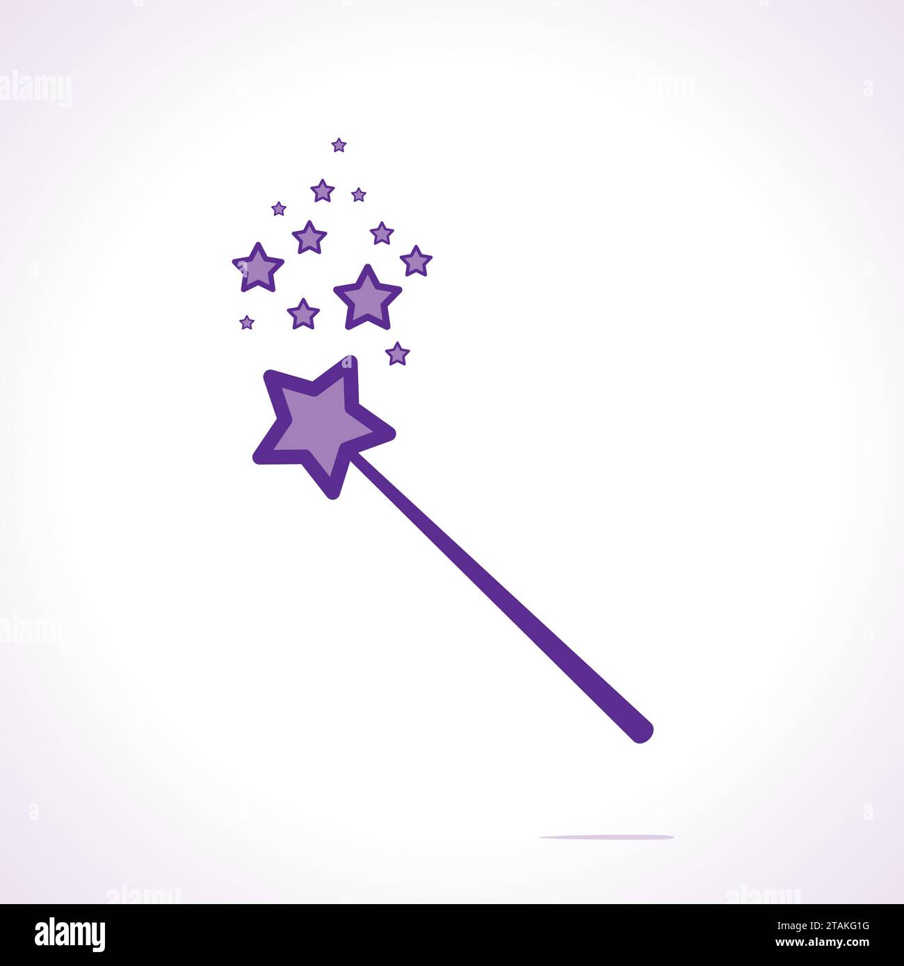 Magic wand isolated on White background. Vector illustration Stock ...