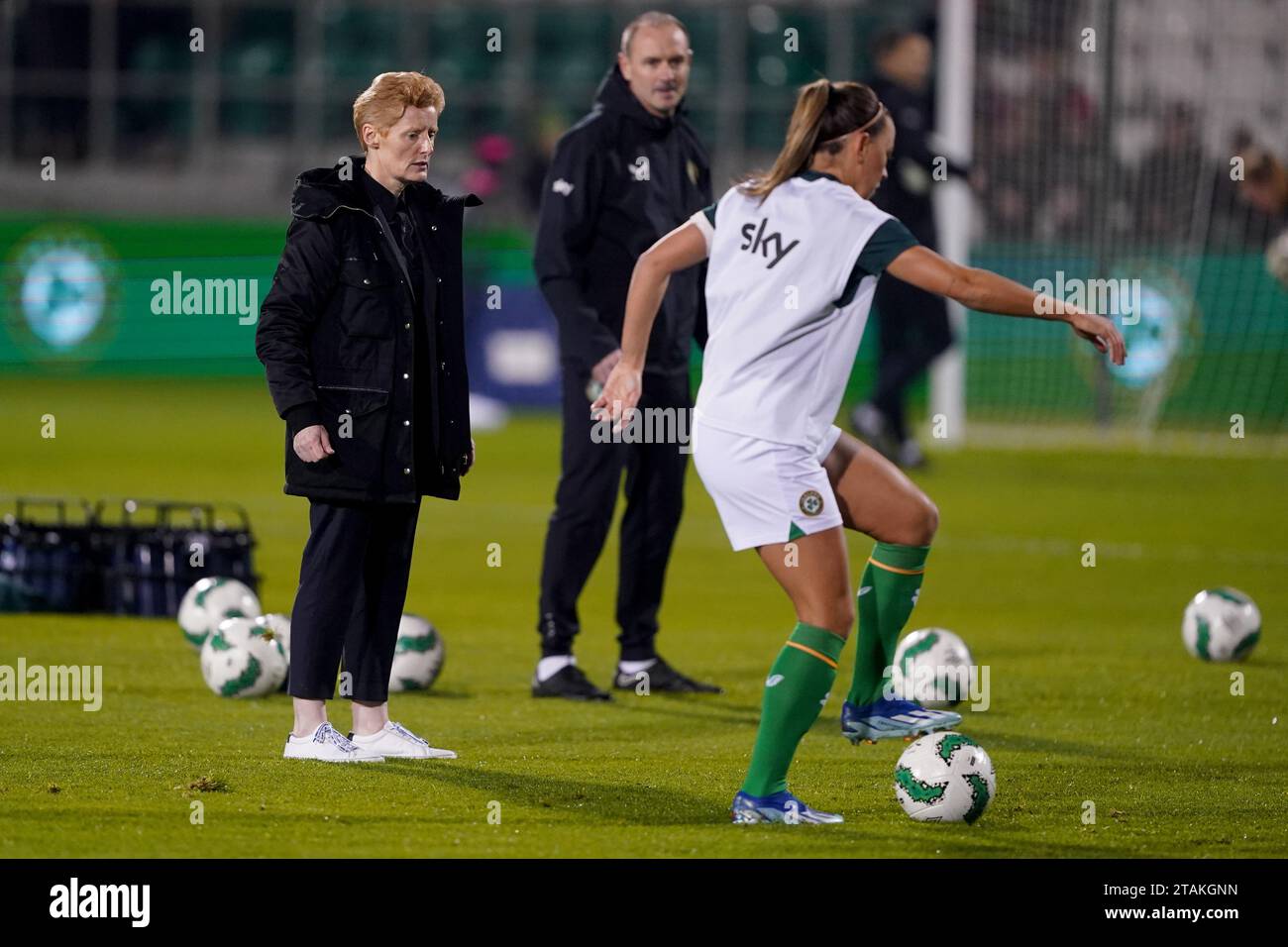 Republic of Ireland interim manager Eileen Gleeson (left) during the ...