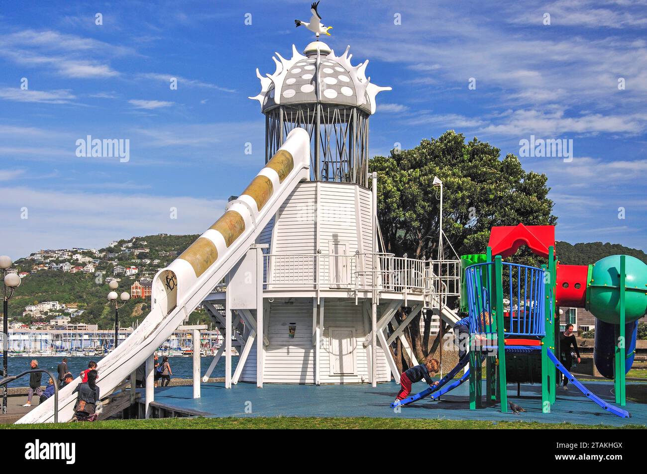 Lighthouse slide at Frank Kitts Park children's playground on ...