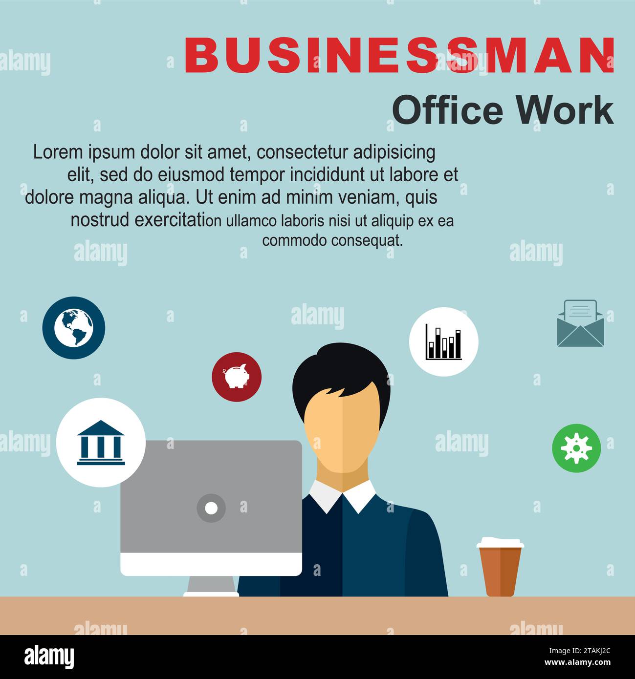 New workplace vector vectors hi-res stock photography and images - Alamy
