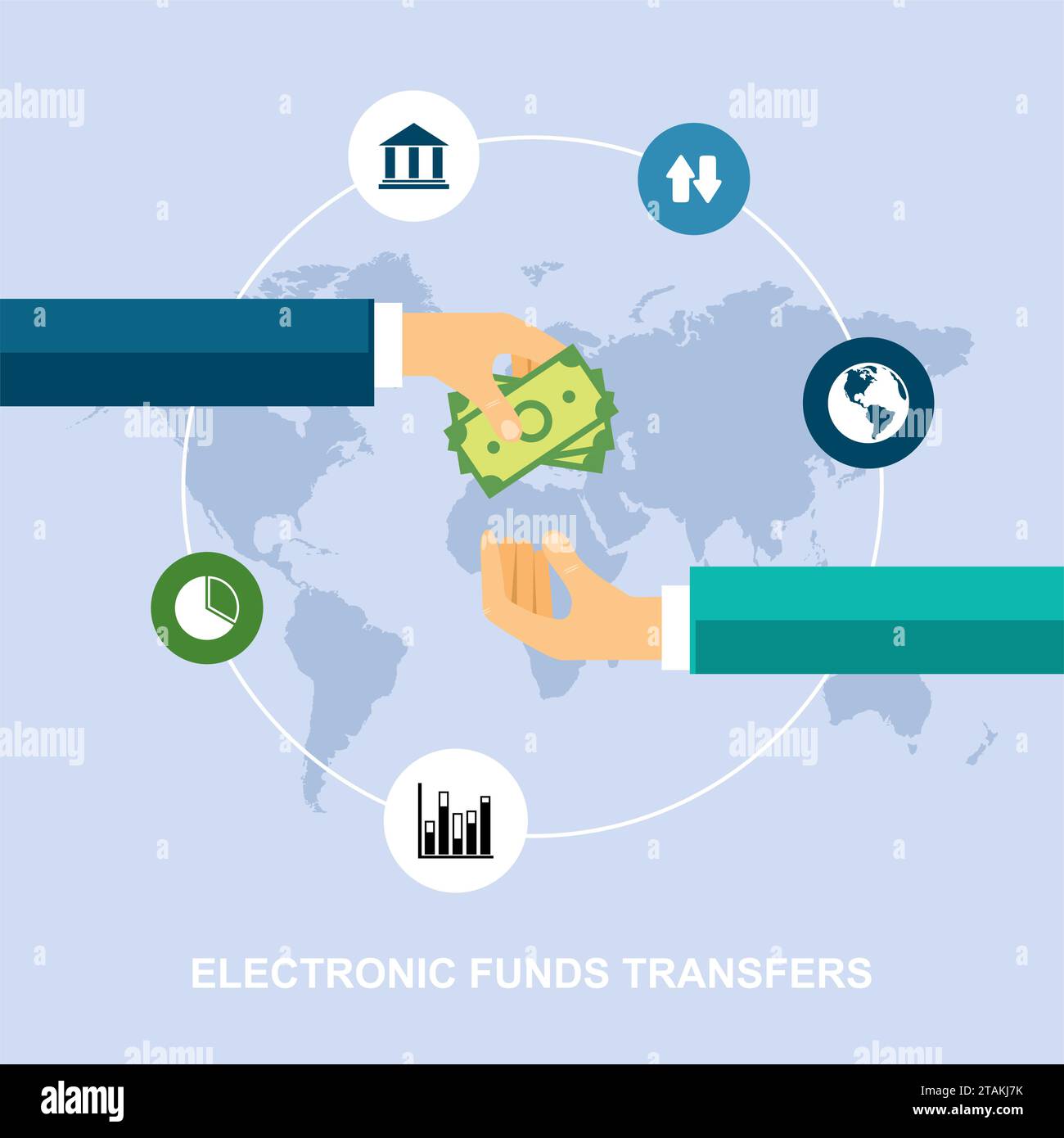 Electronic funds transfers. Vector Illustration Stock Vector Image ...