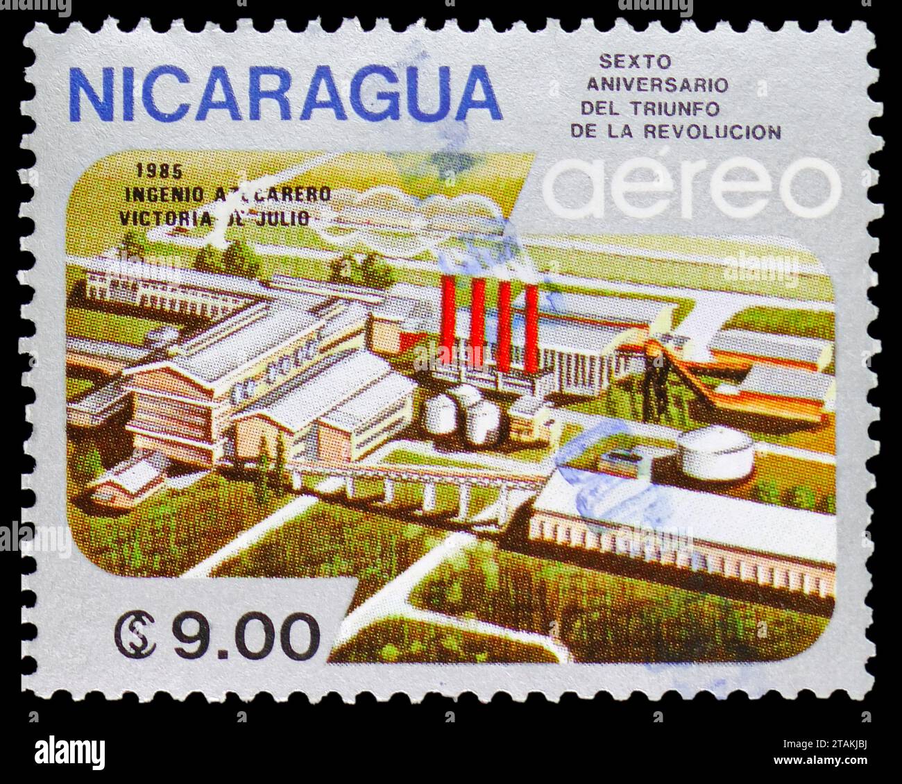 MOSCOW, RUSSIA - NOVEMBER 17, 2023: Postage stamp printed in Nicaragua ...