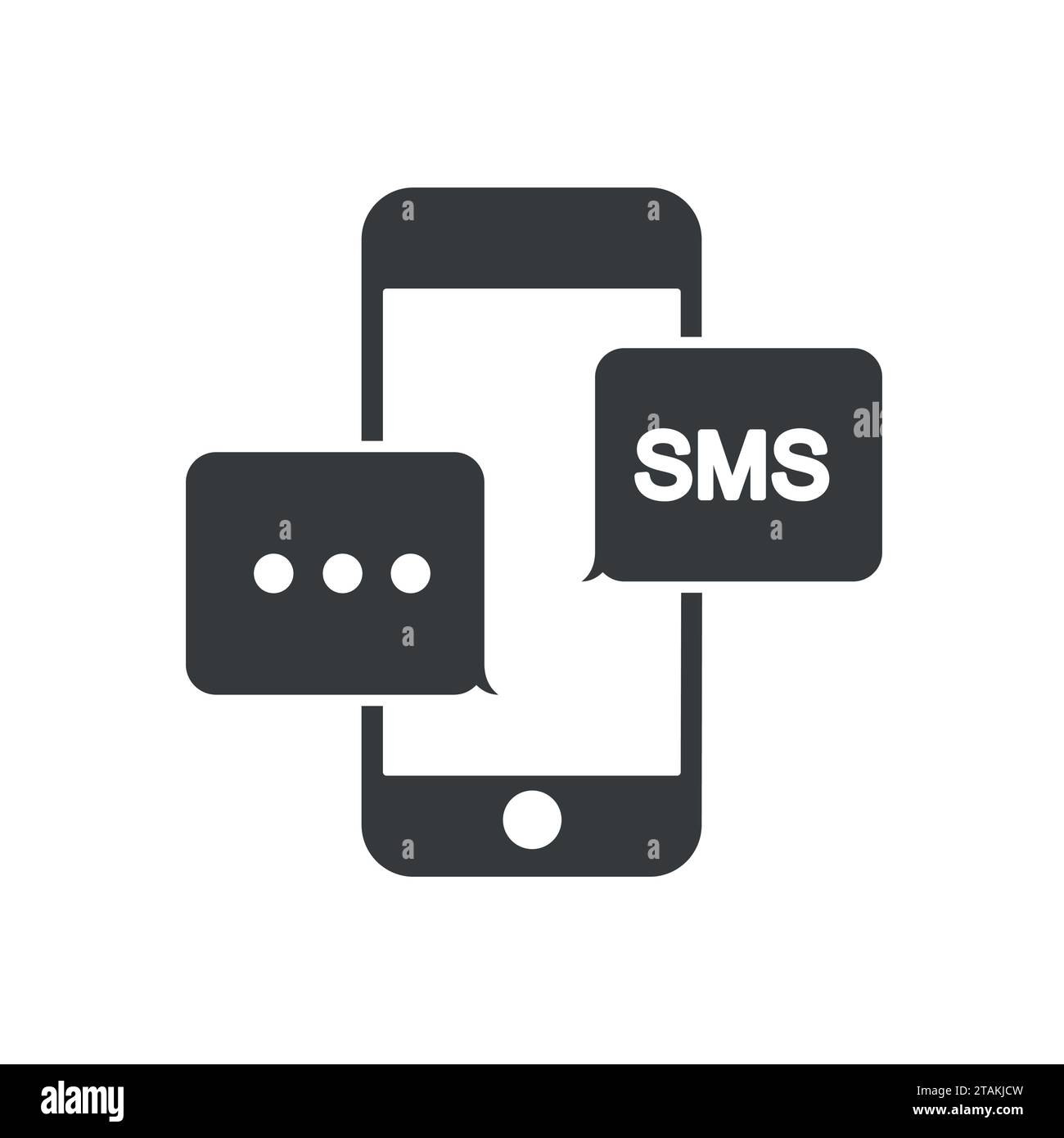 SMS on mobile phone with bubbles. Vector Illustration Stock Vector ...