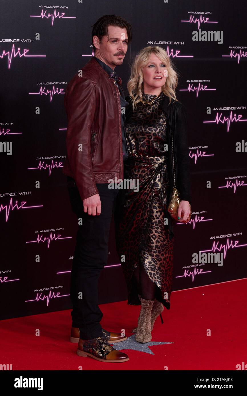 London, UK . 1 December, 2023 . Kenny Doughy and Ashley Jensen pictured ...