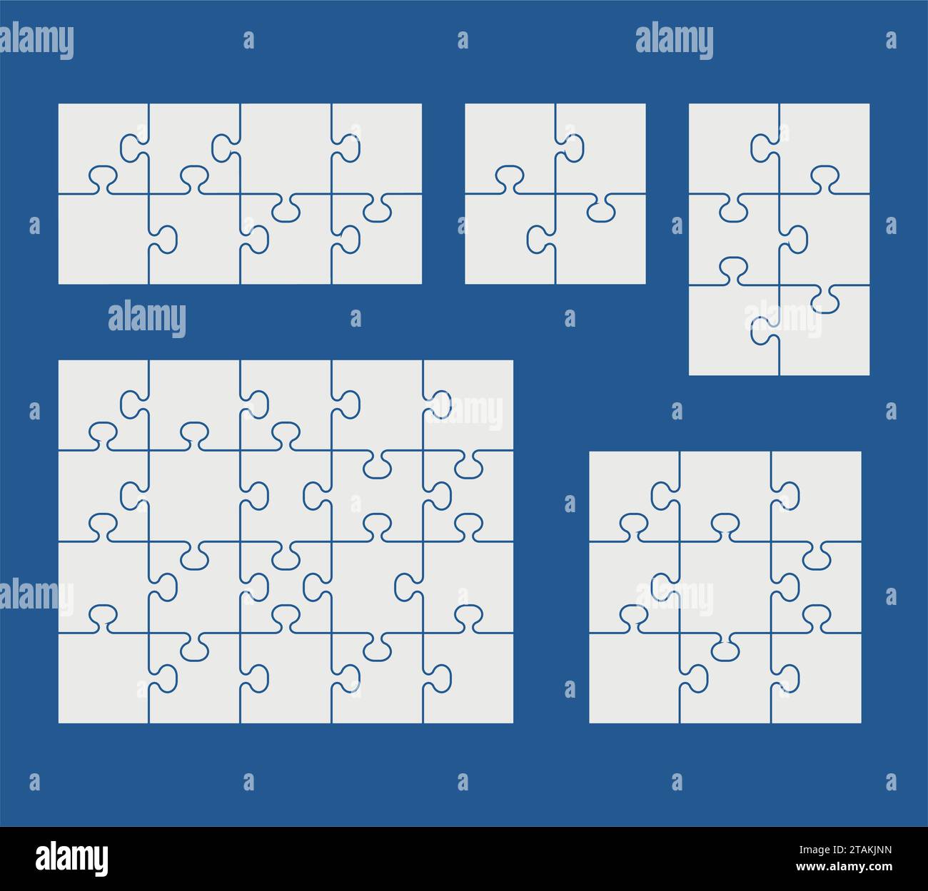 Jigsaw puzzle pieces background vector Stock Vector Images - Alamy