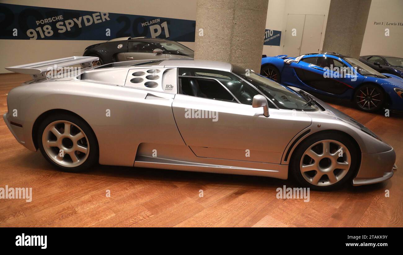 New York, New York, USA. 30th Nov, 2023. 1993 Bugatti EB110 Super Sport ...