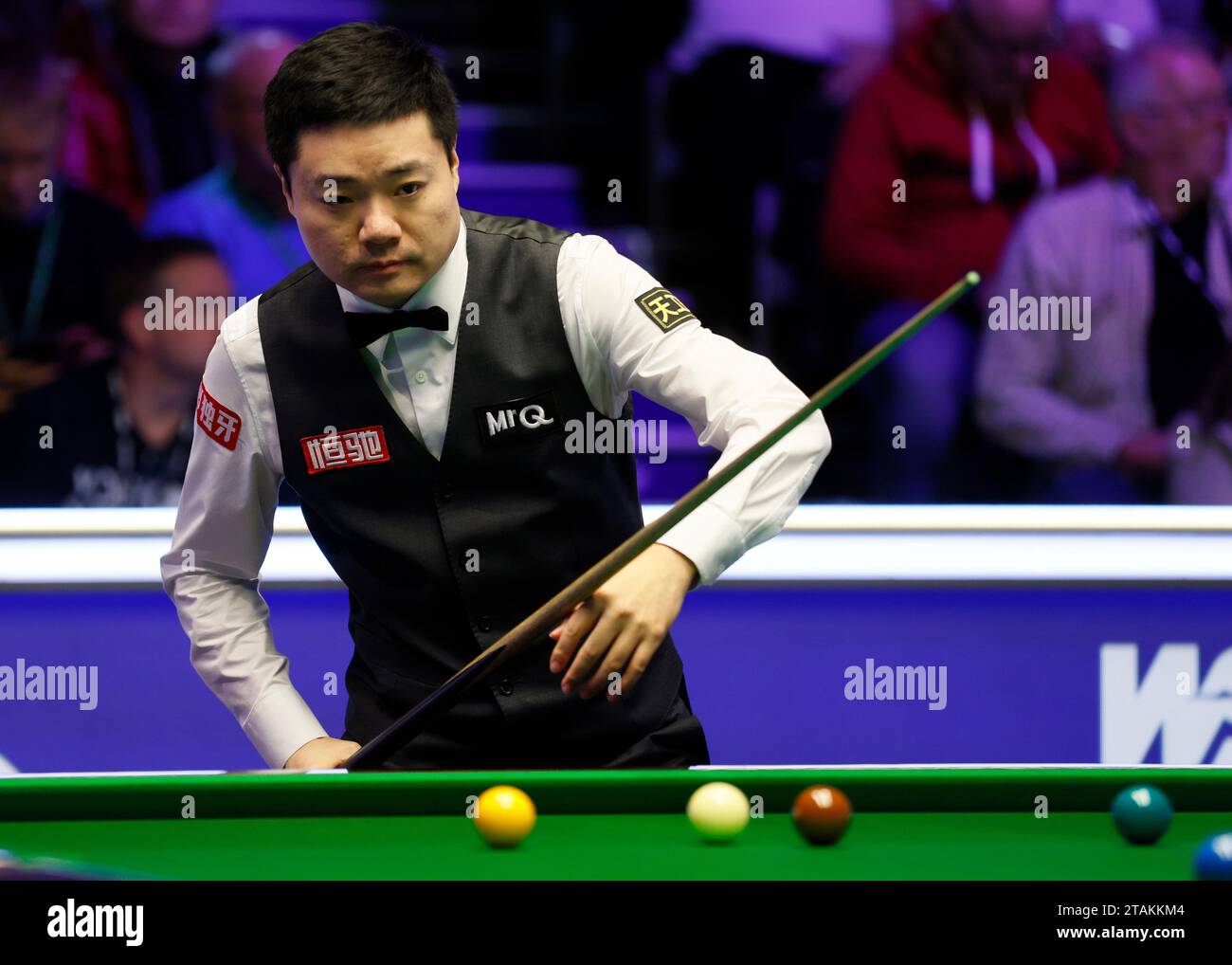 Ding Junhui during his match against Mark Williams (not pictured) on ...
