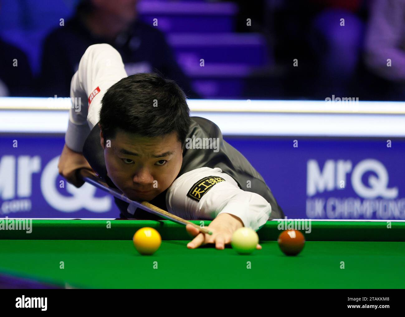 Ding Junhui during his match against Mark Williams (not pictured) on ...