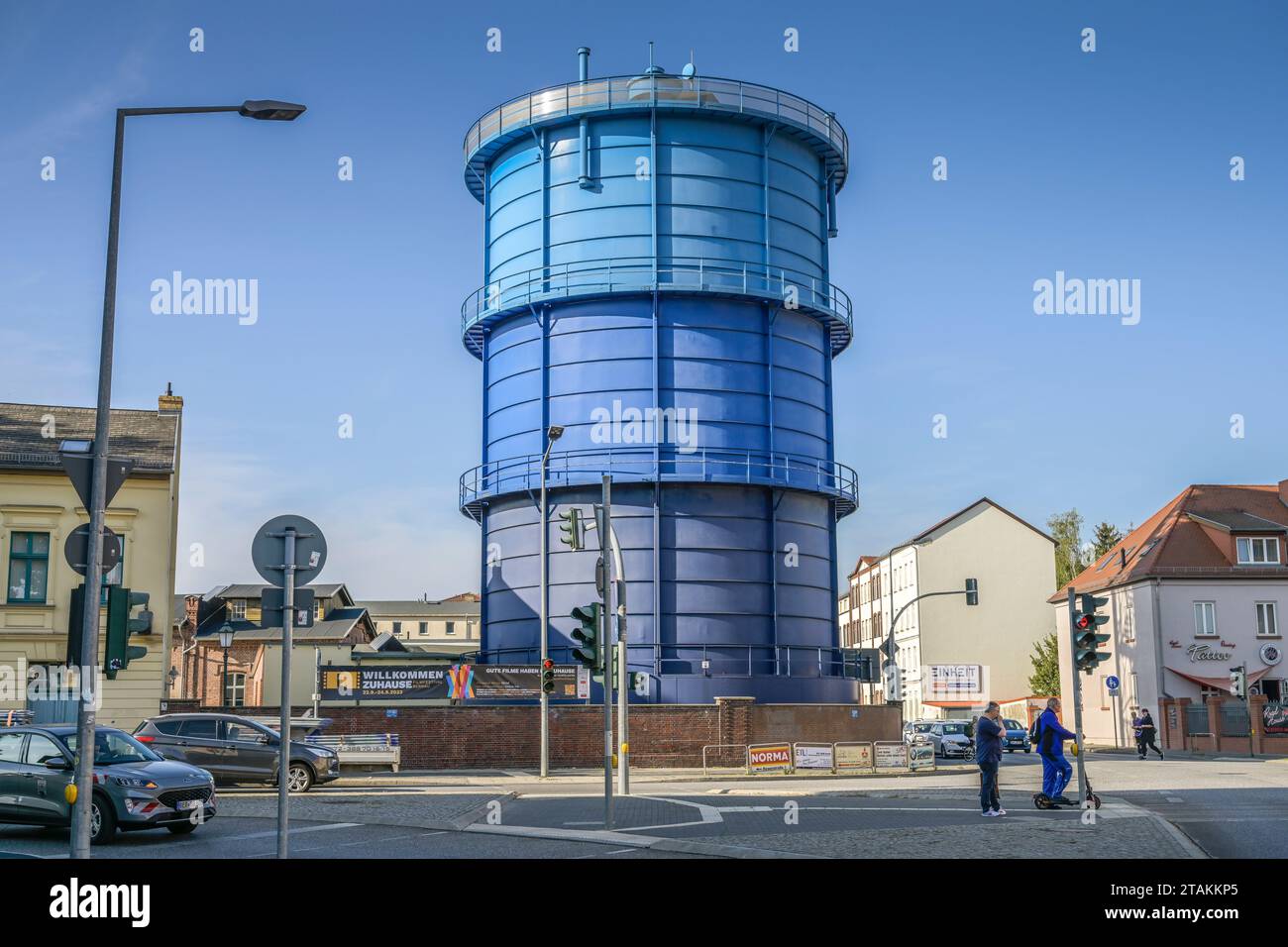 Blauer Gaskessel, Altes Gaswerk, Heinersdorfer Straße, Bernau ...