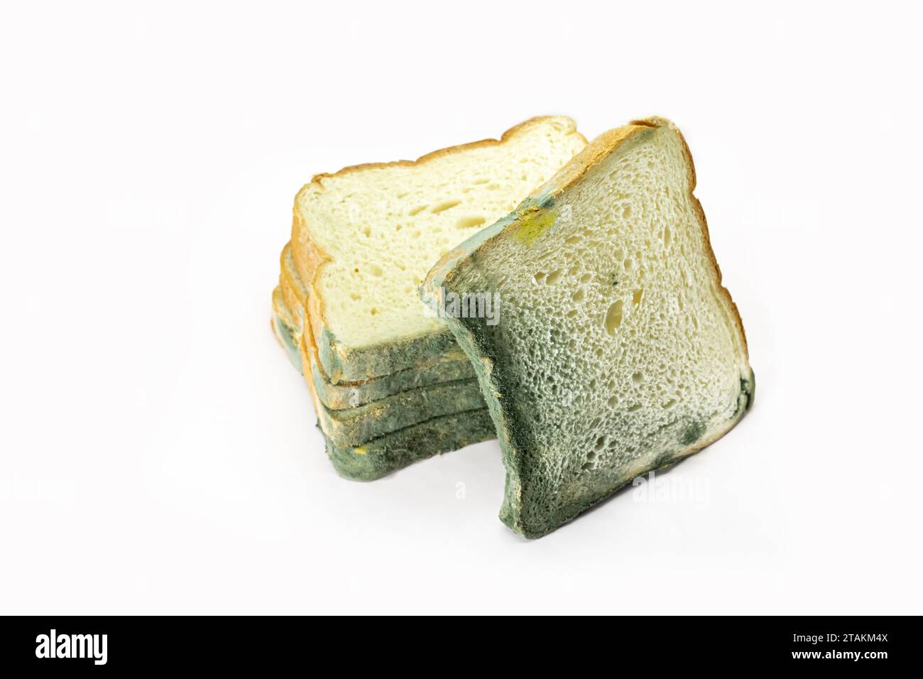 Wasted bread isolated on white. Biodegradable food waste concept. food ...