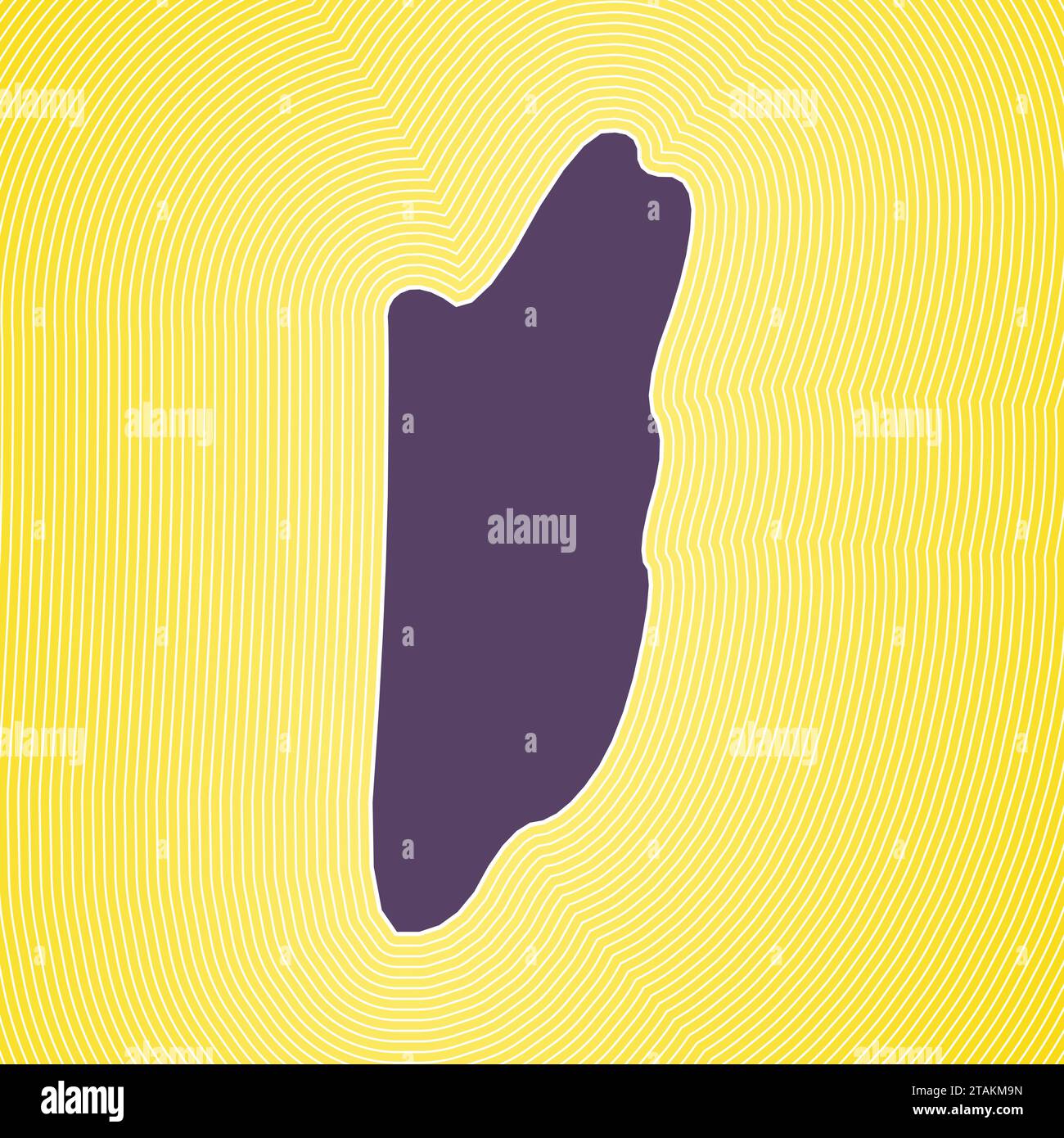 Belize map icon. Country shape on radiant striped gradient background ...