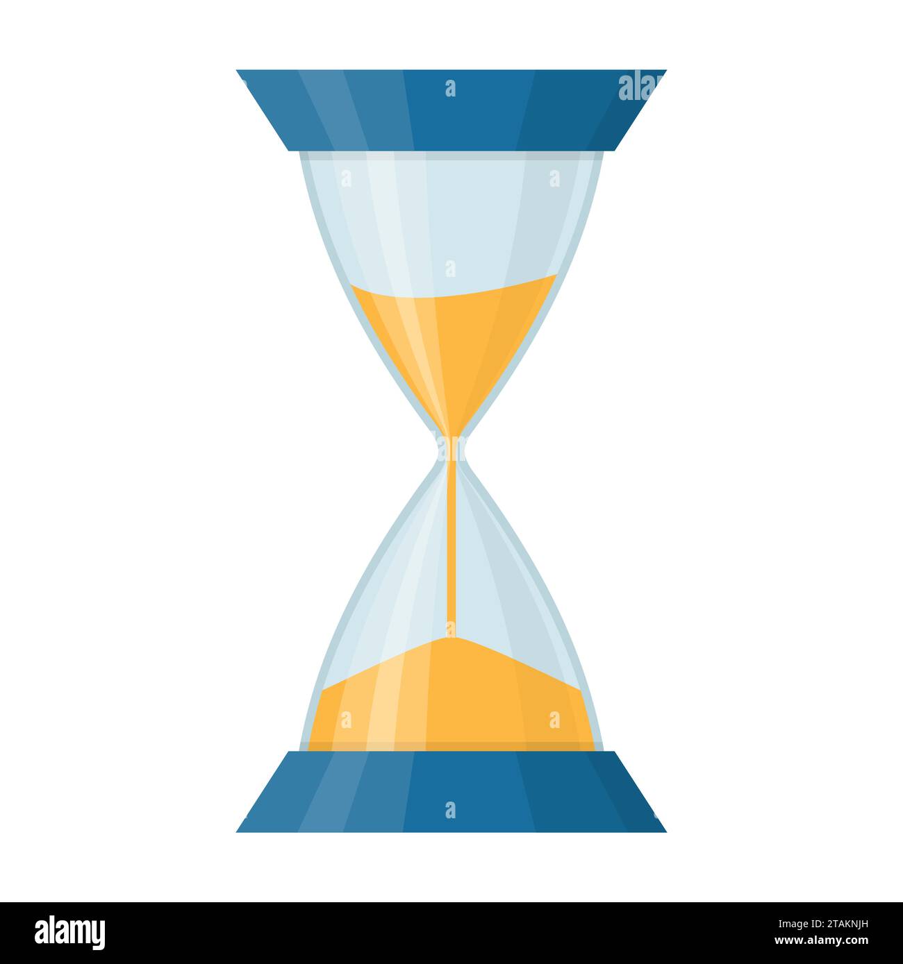 Sandglass icon isolated on white background. Time hourglass in flat ...
