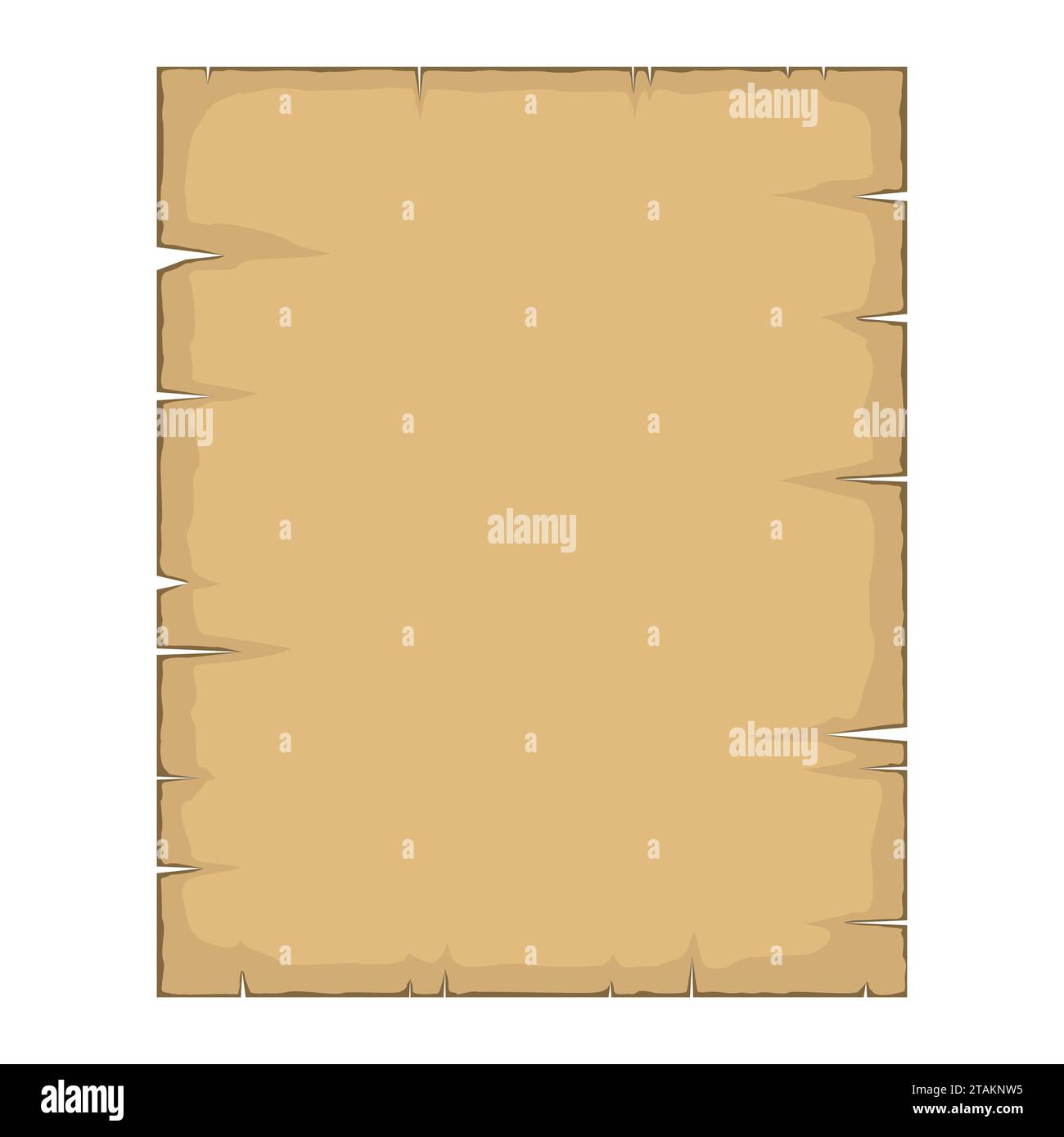Parchment. Blank old papyrus paper cartoon isolated on white background ...