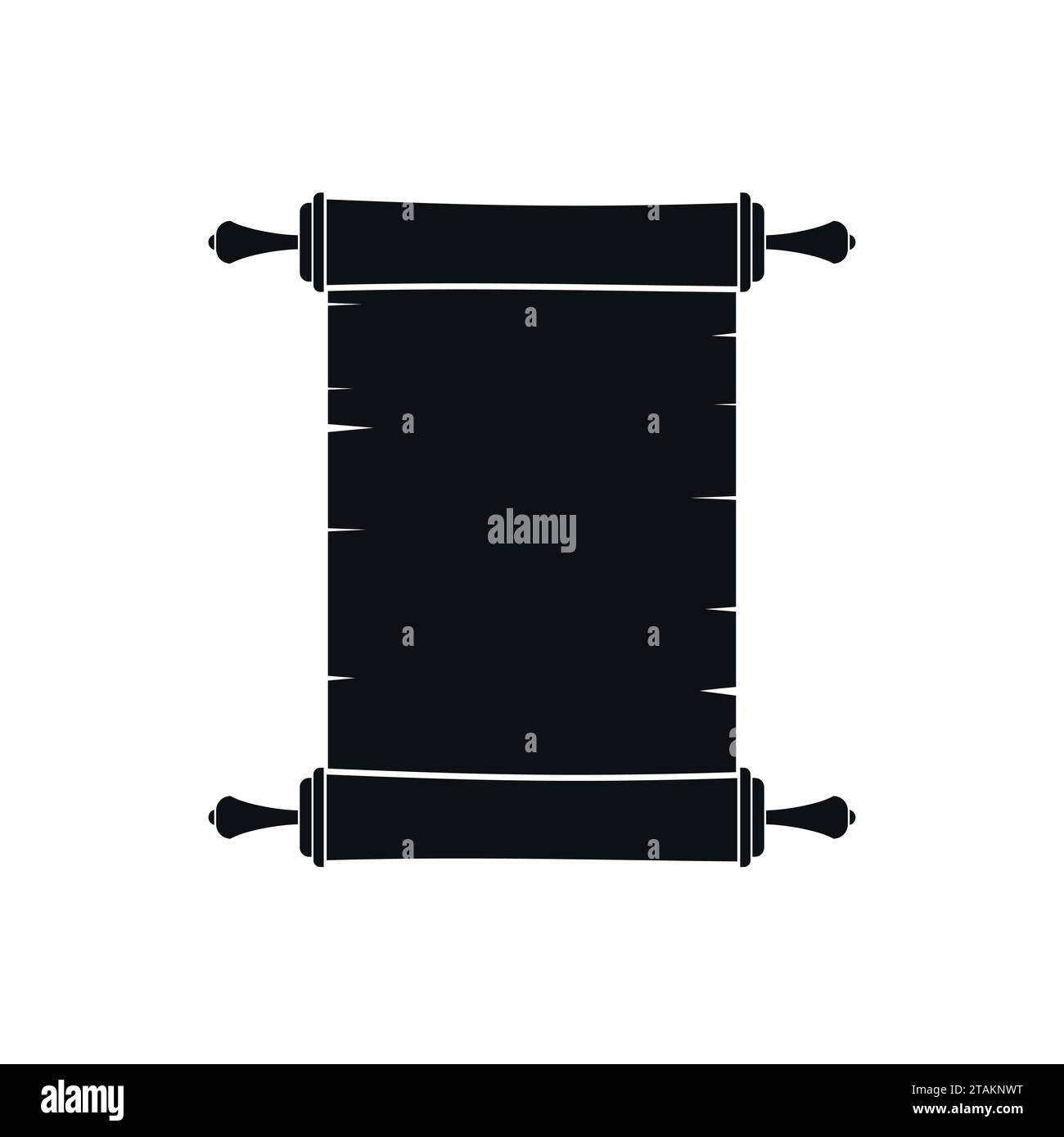 Old scroll paper icon isolated on white background. Retro sheet icon ...