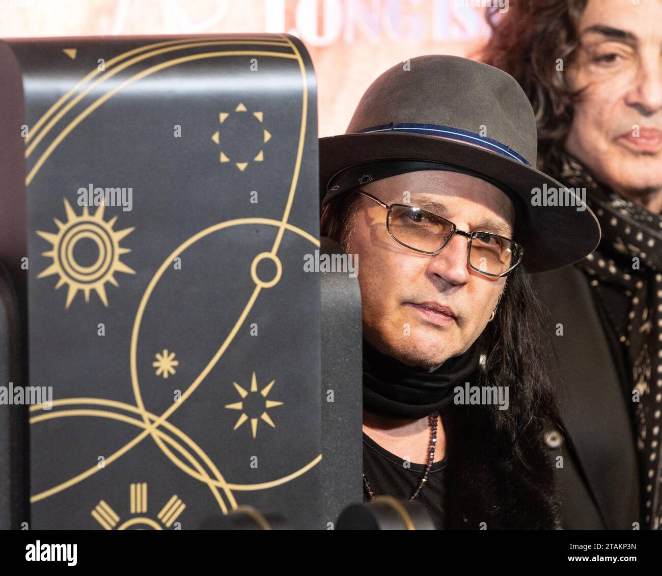 Eric Singer of KISS band attends ceremonial lighting of the Empire ...