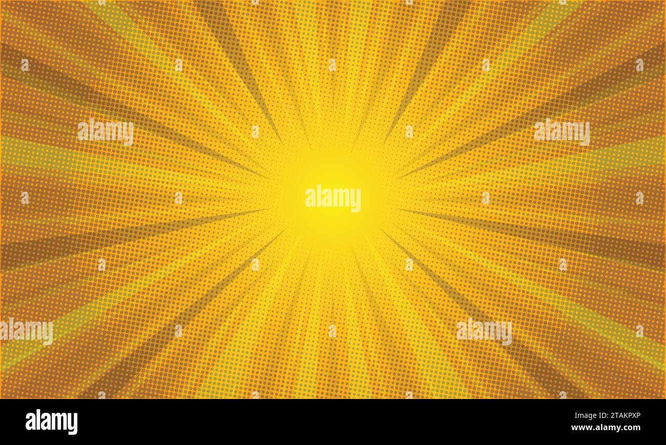Comic background. Pop art texture. Starburst cartoon style. Anime ...