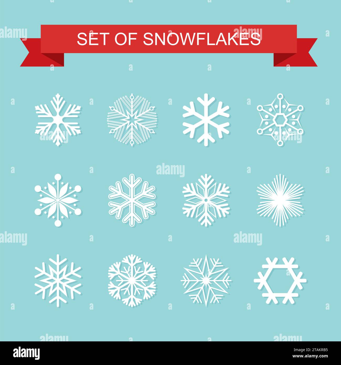 Set of Black Snowflake icon. Vector Illustration Stock Vector Image & Art - Alamy