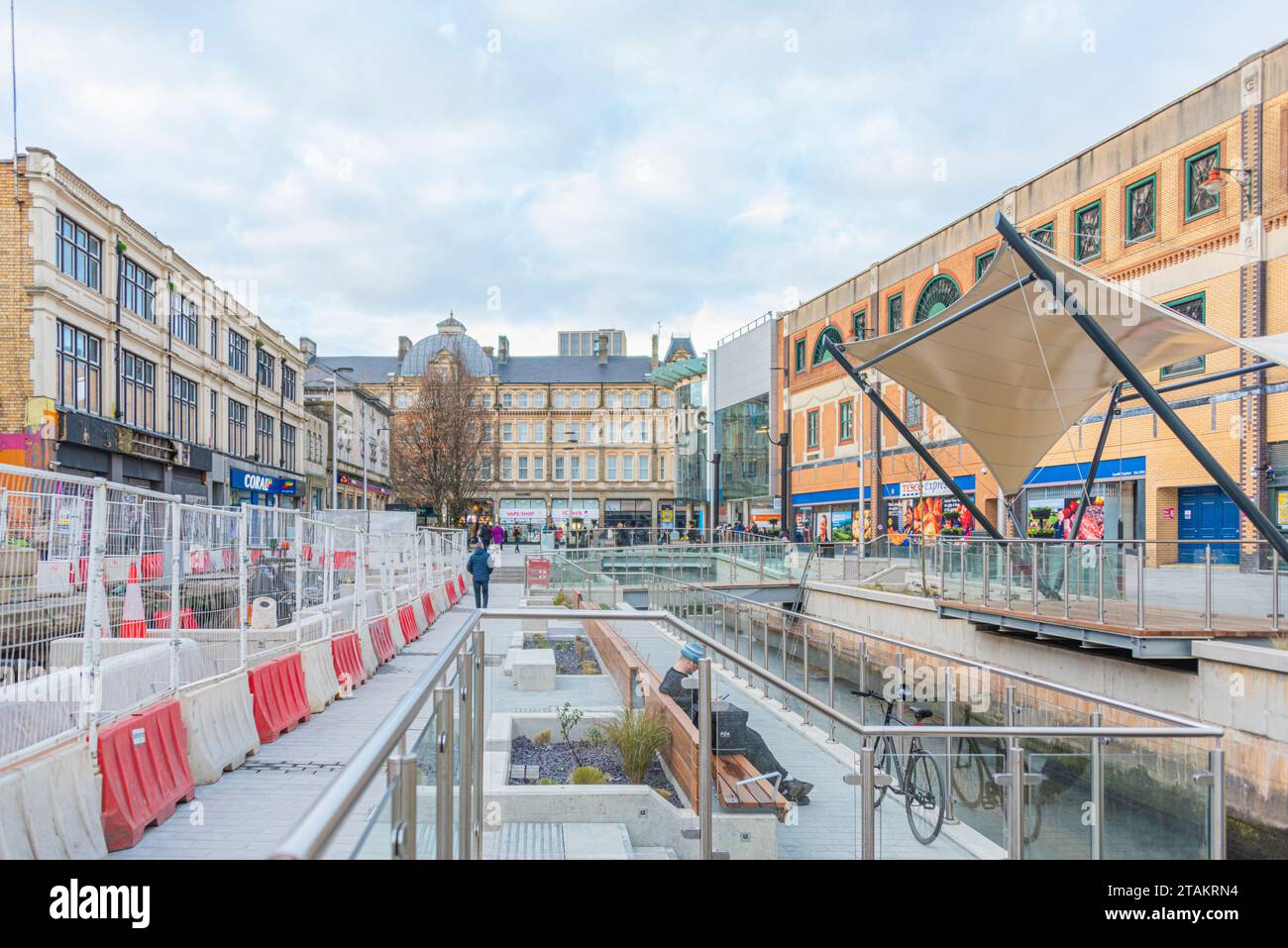 The reopening of Churchill Way Canal in Cardiff's City Centre Stock ...