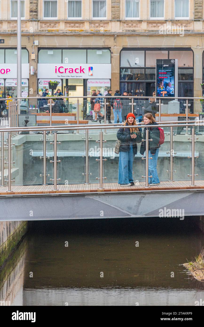 The reopening of Churchill Way Canal in Cardiff's City Centre Stock ...