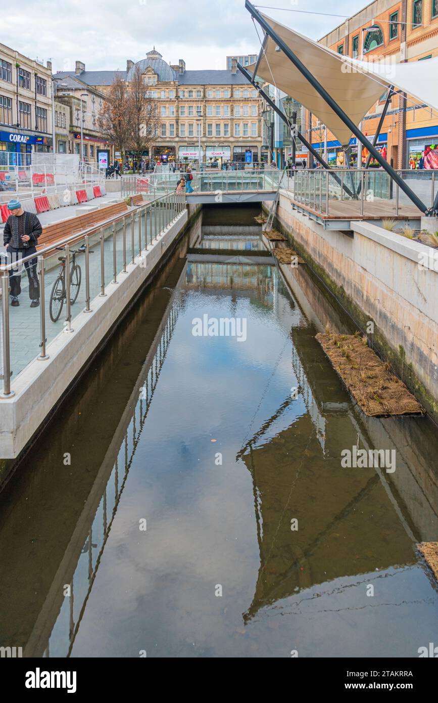 The reopening of Churchill Way Canal in Cardiff's City Centre Stock ...