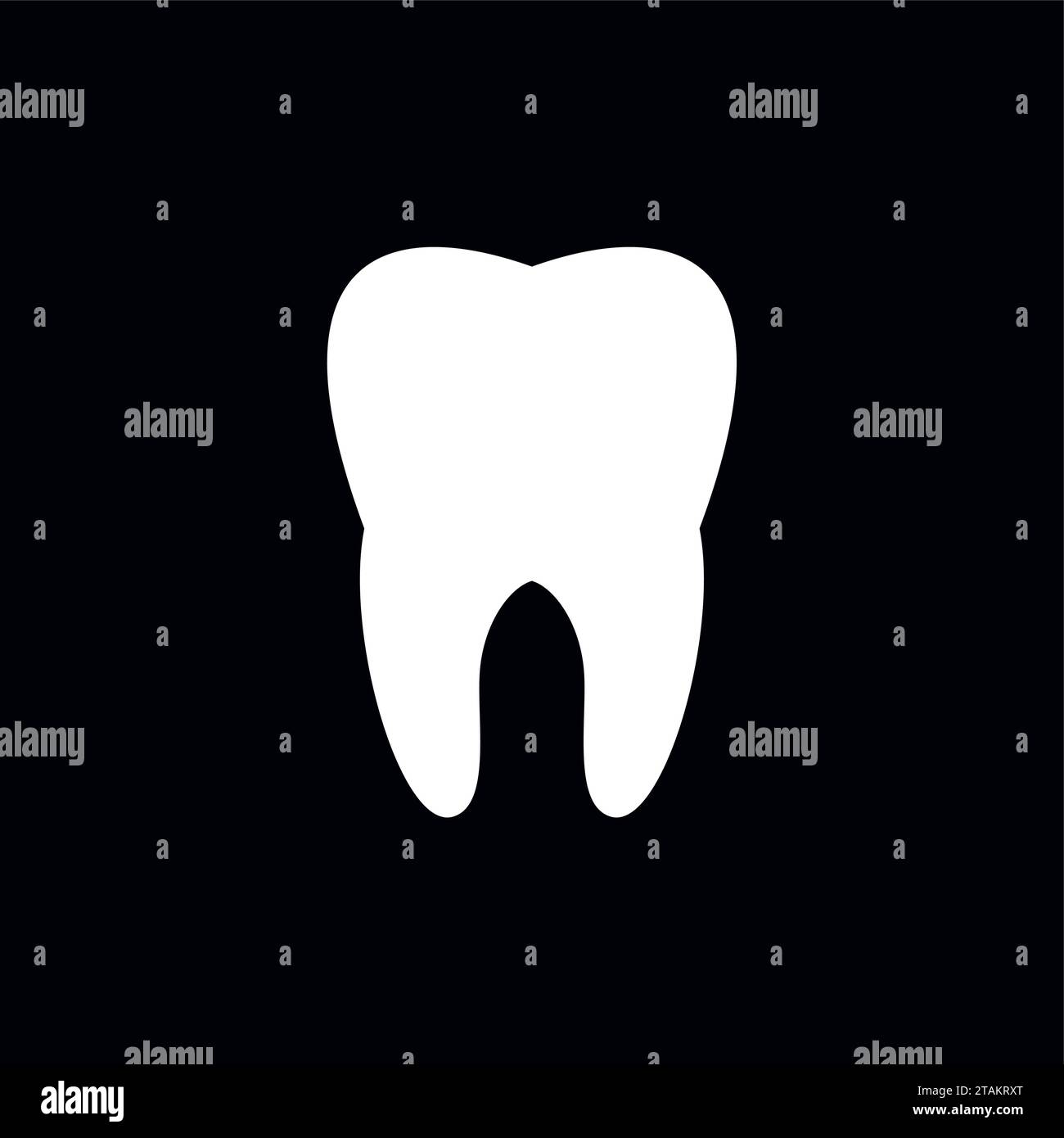 Tooth icon vector in Black and White Stock Photos & Images - Alamy