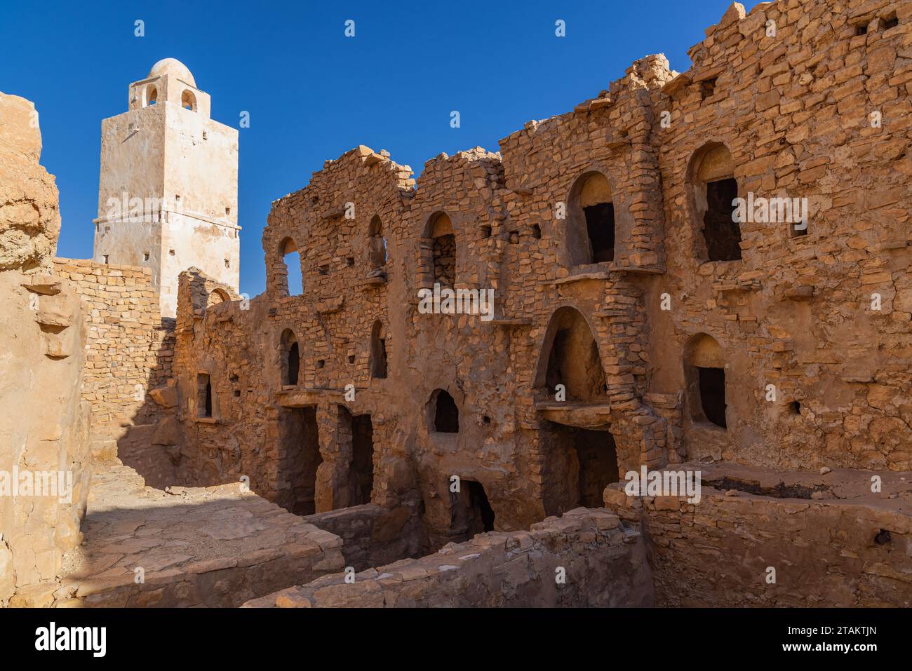 Chenini, Tataouine, Tunisia. Ancient stone ruins in the town of ...