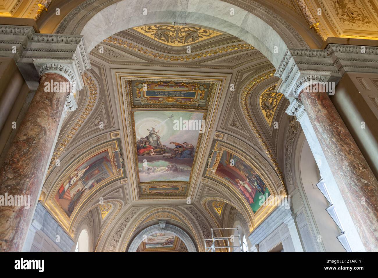 Vault of a corridor at the Vatican Museum Rome, Italy Stock Photo - Alamy