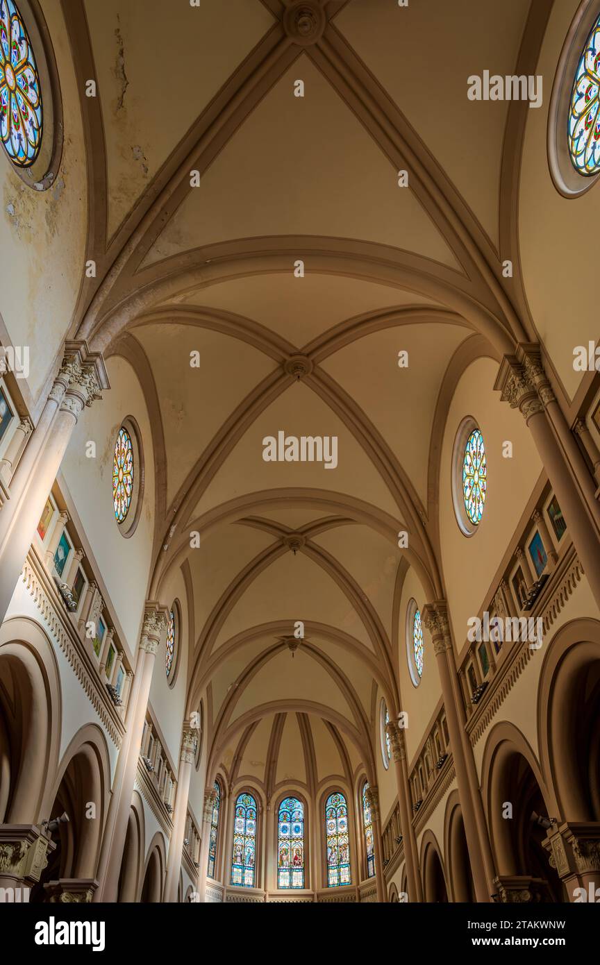 It was built in 1886 in neo-Romanesque style. It has a main façade ...