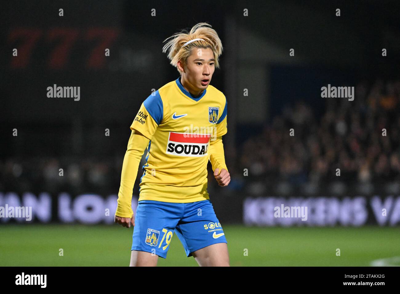 Westerlo, Belgium . 01st Dec, 2023. Yusuke Matsuo of Westerlo pictured during a football game ...