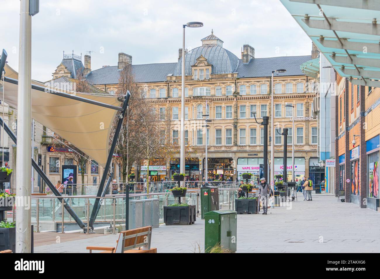The reopening of Churchill Way Canal in Cardiff's City Centre Stock ...