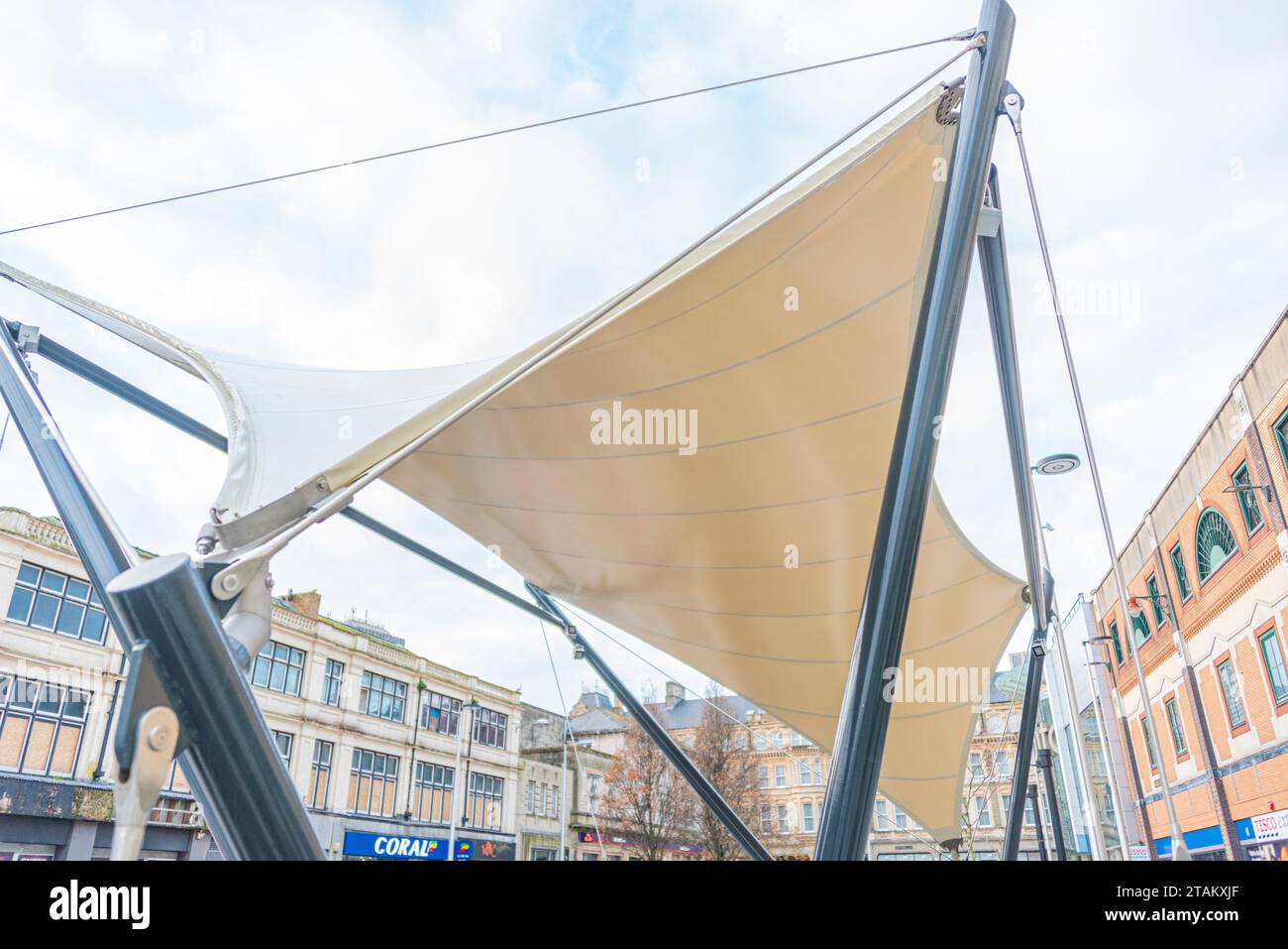 The reopening of Churchill Way Canal in Cardiff's City Centre Stock ...