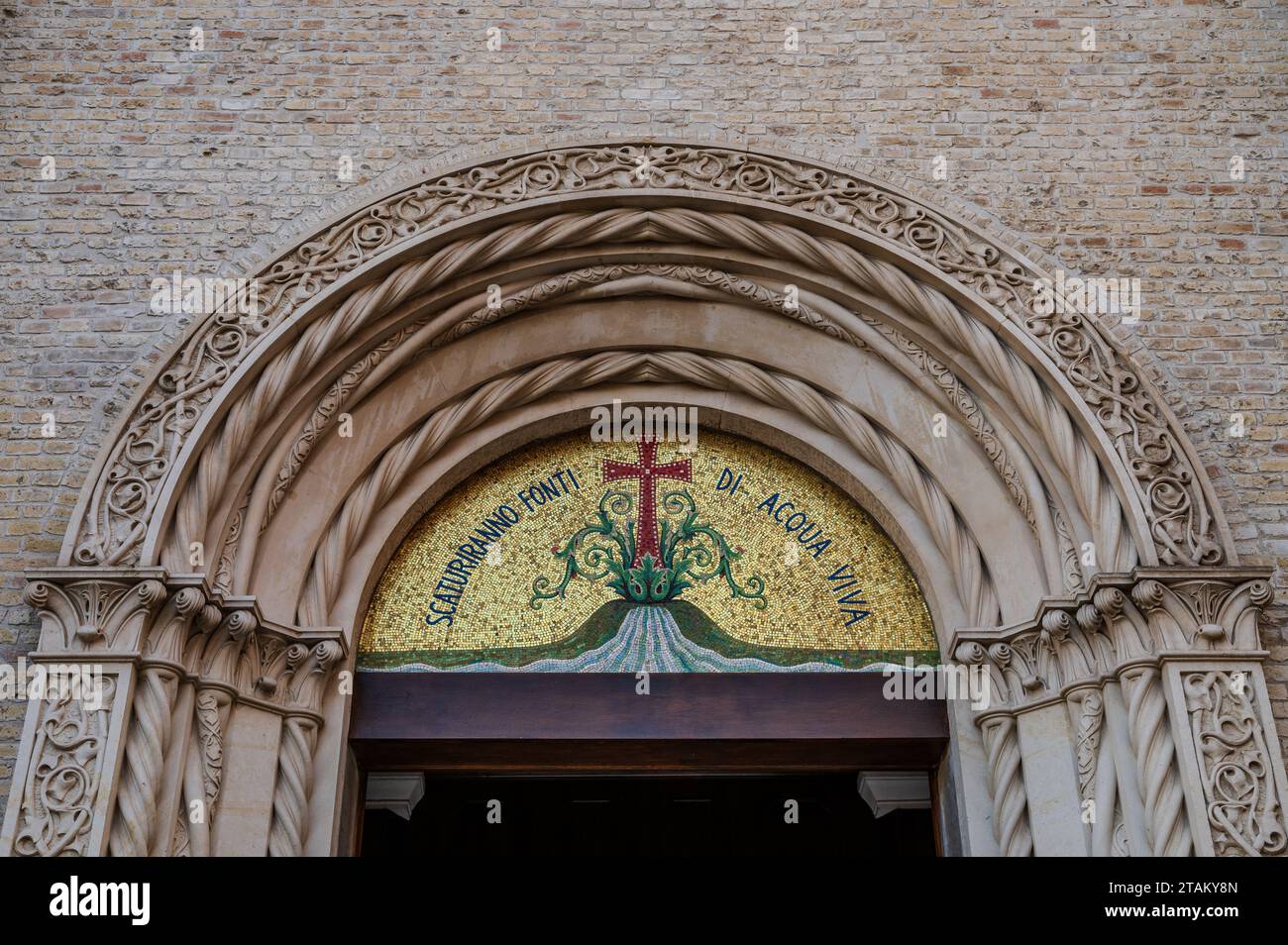 It was built in 1886 in neo-Romanesque style. It has a main façade ...