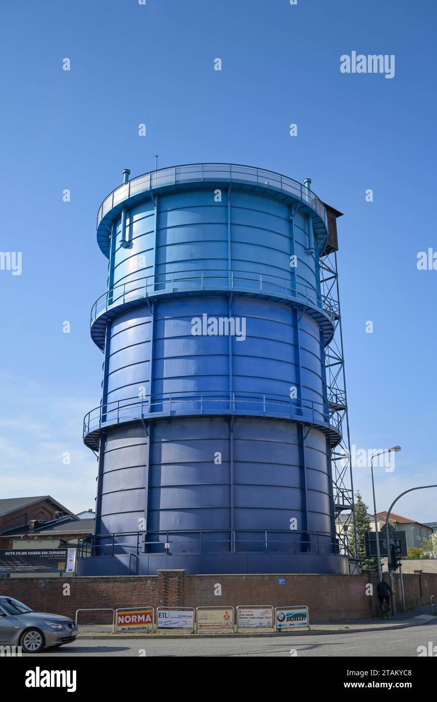 Blauer Gaskessel, Altes Gaswerk, Heinersdorfer Straße, Bernau ...